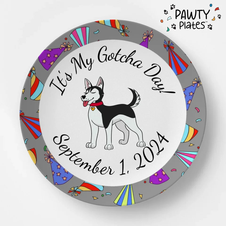 Husky | Personalized Dog Plates | Pawty Plates